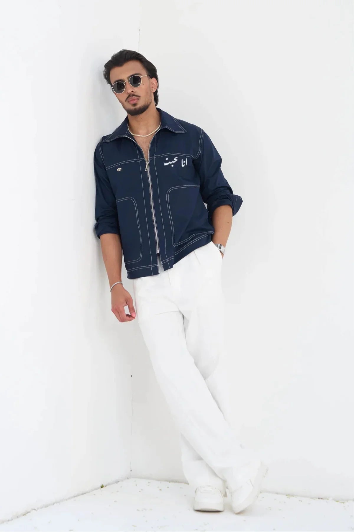 Aham Prema Navy Full Sleeve Shirt